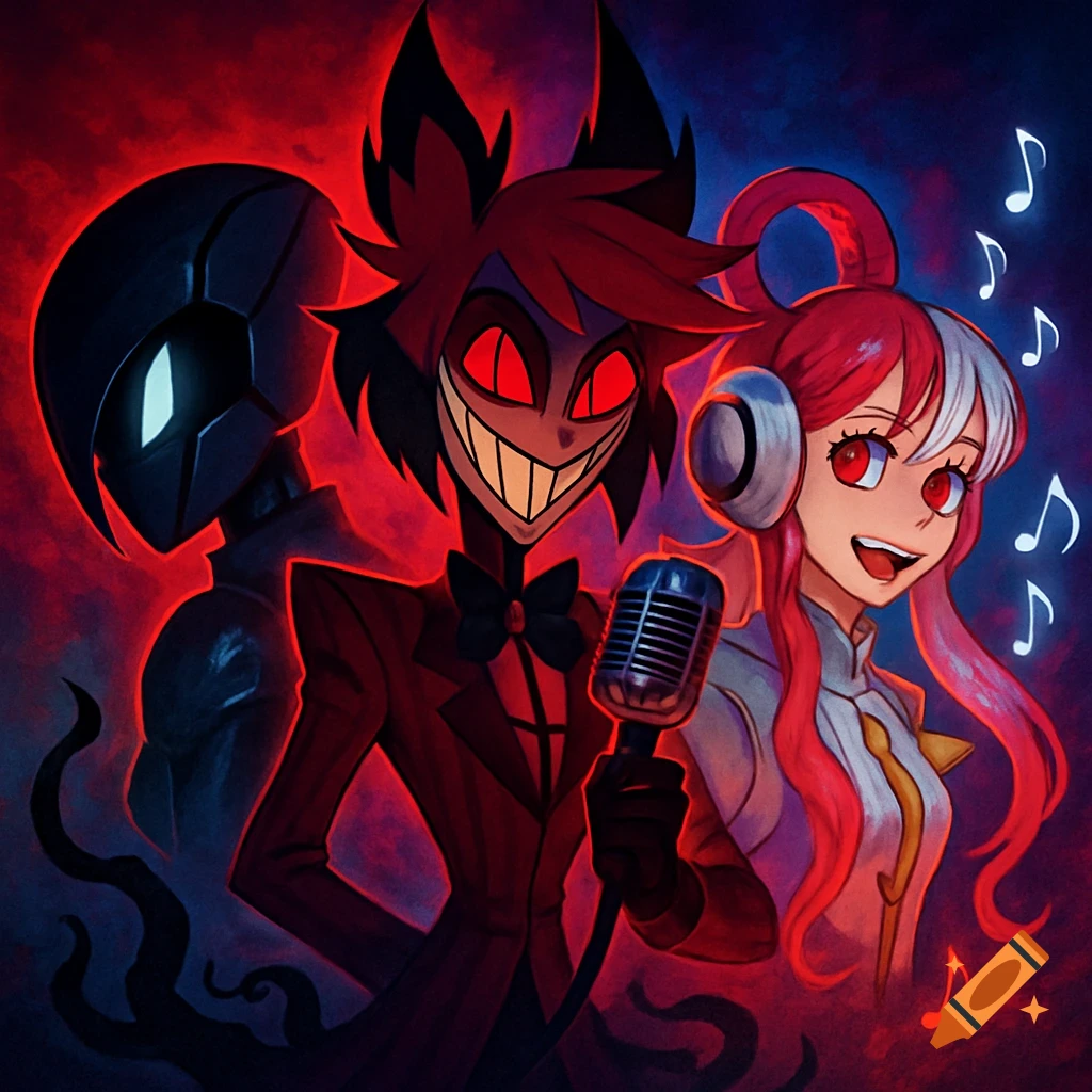 Hazbin+hotel+alastor+mask created on Craiyon