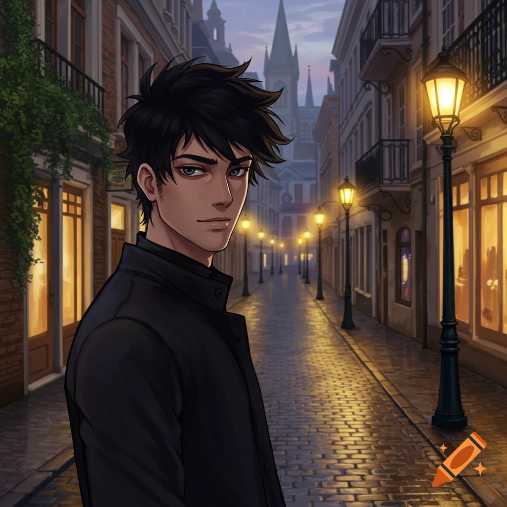 Goth+male+pfp created on Craiyon