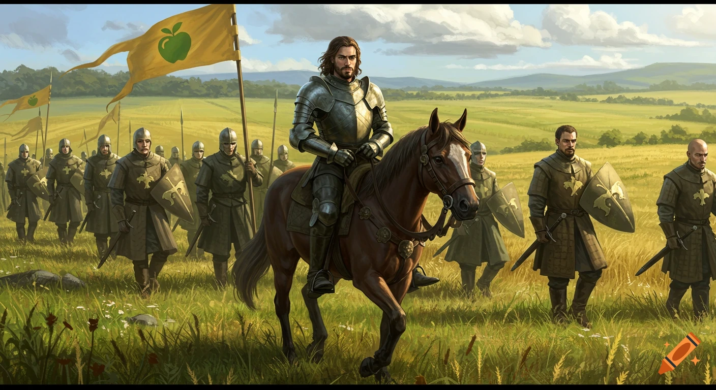 A heroic woman in a white tunic holds a Union Jack flag and sword ...