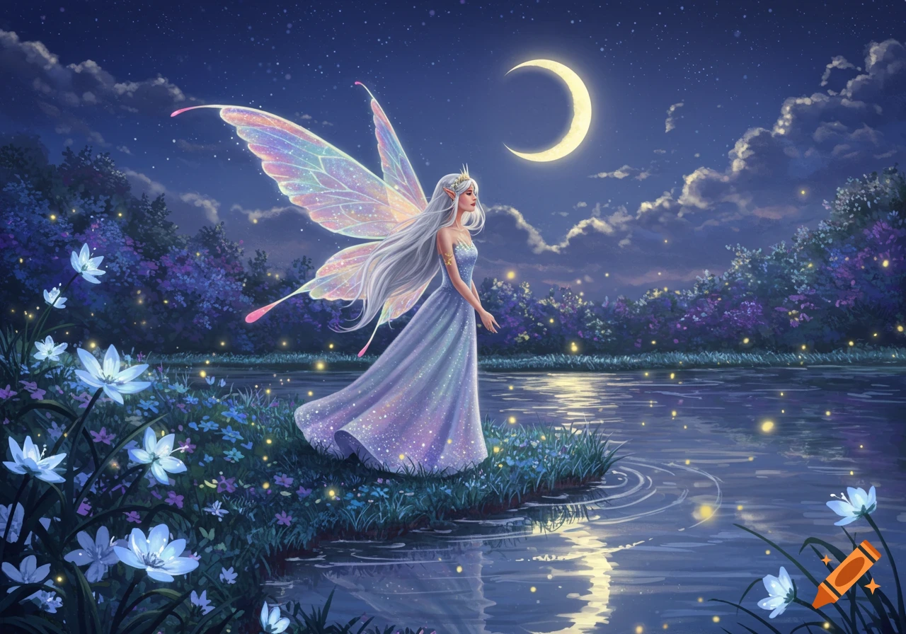 Cartoon Tinkerbell in a green dress, bubble helmet, and oxygen tank ...