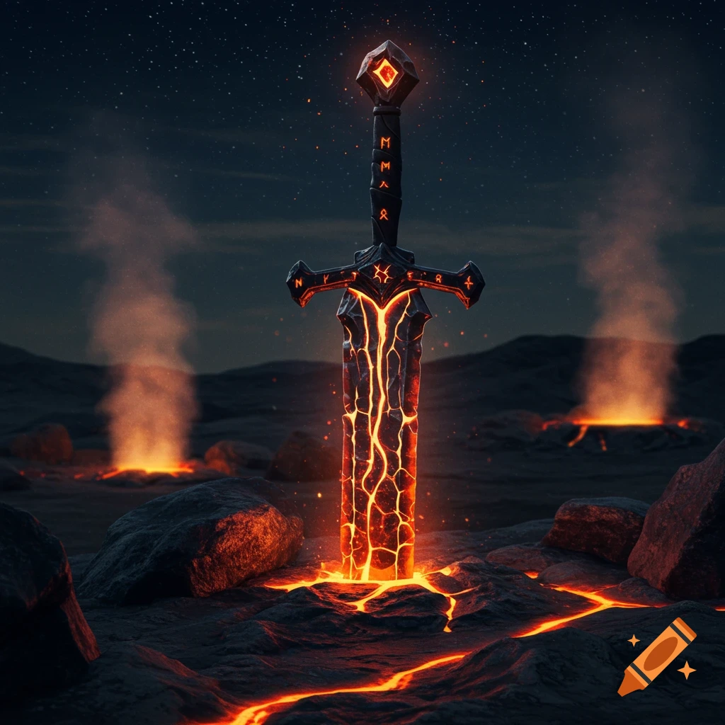 Black+dueling+sword created on Craiyon