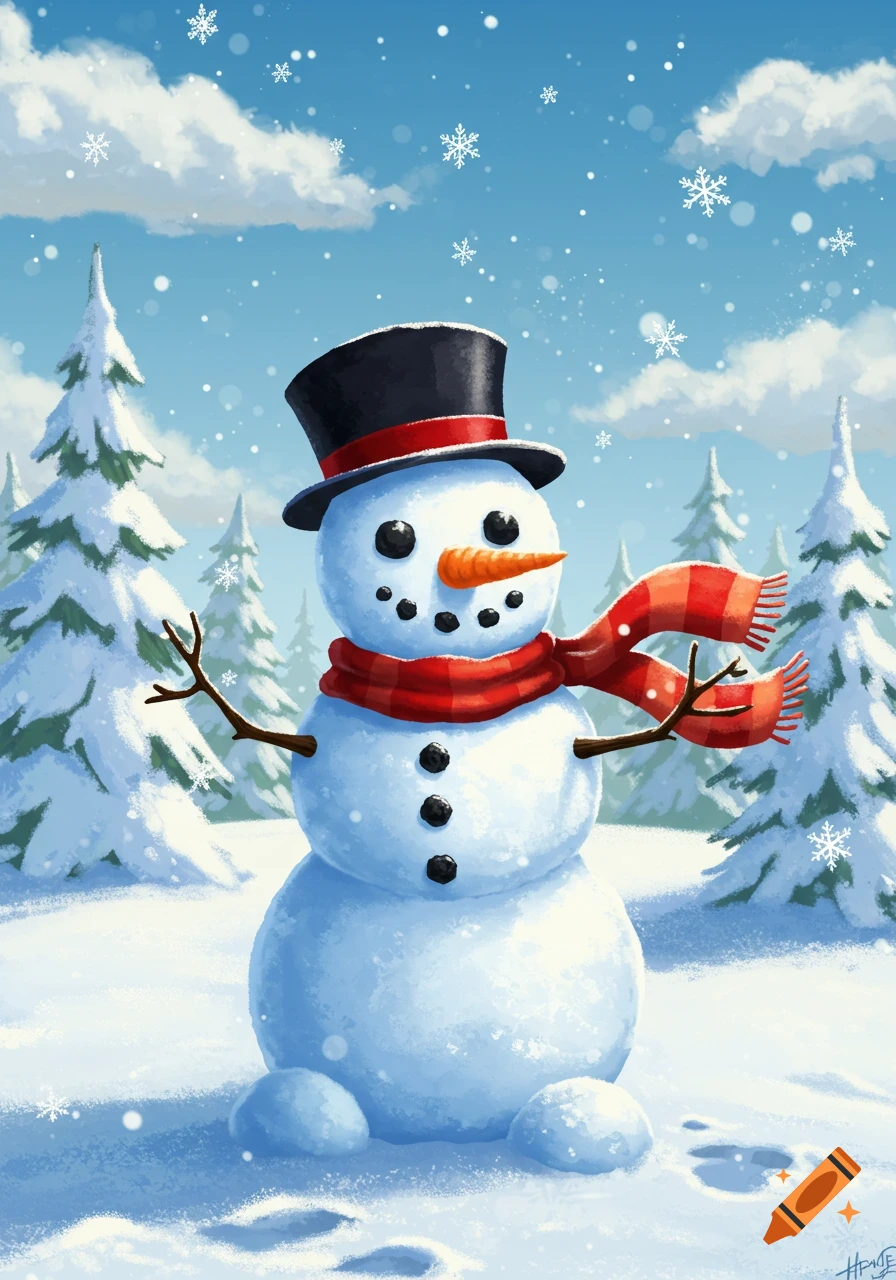 Cartoon children in winter clothes have a snowball fight in a snowy ...