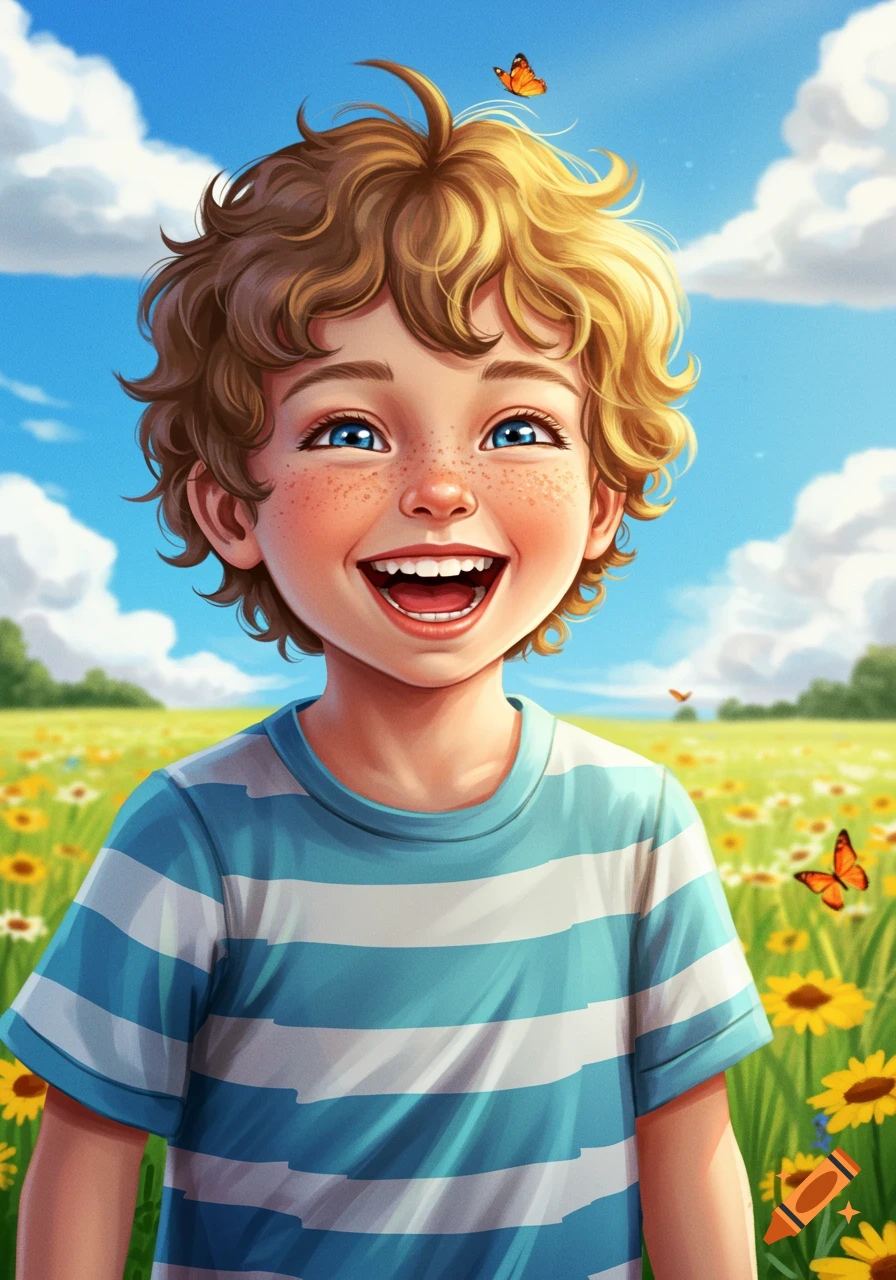 A smiling toddler in a yellow swimsuit splashes in the shallow water on ...