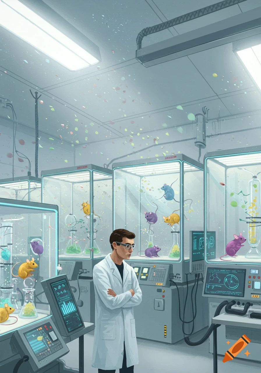 A cartoon illustration of a boy with a sword fighting cartoon viruses ...