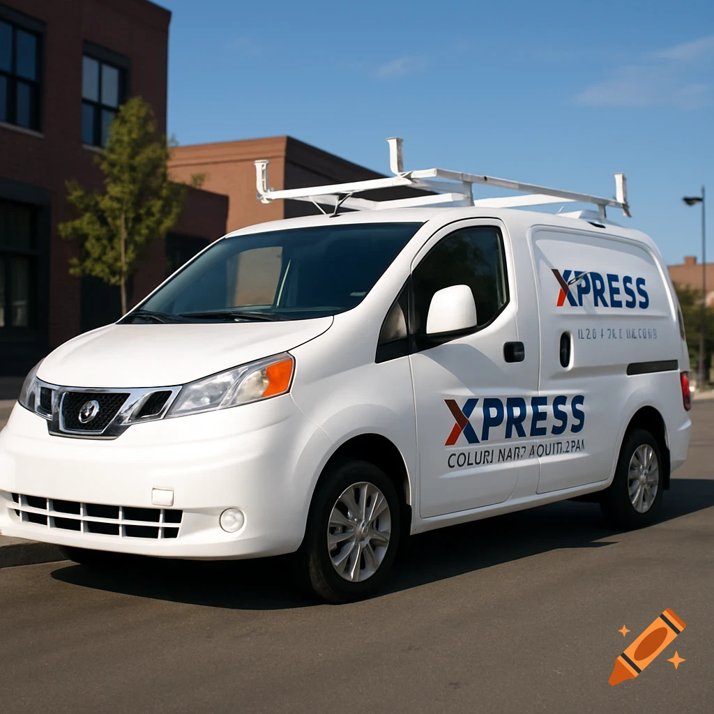 A photorealistic white Mercedes Sprinter van with Furlong Mechanical on ...