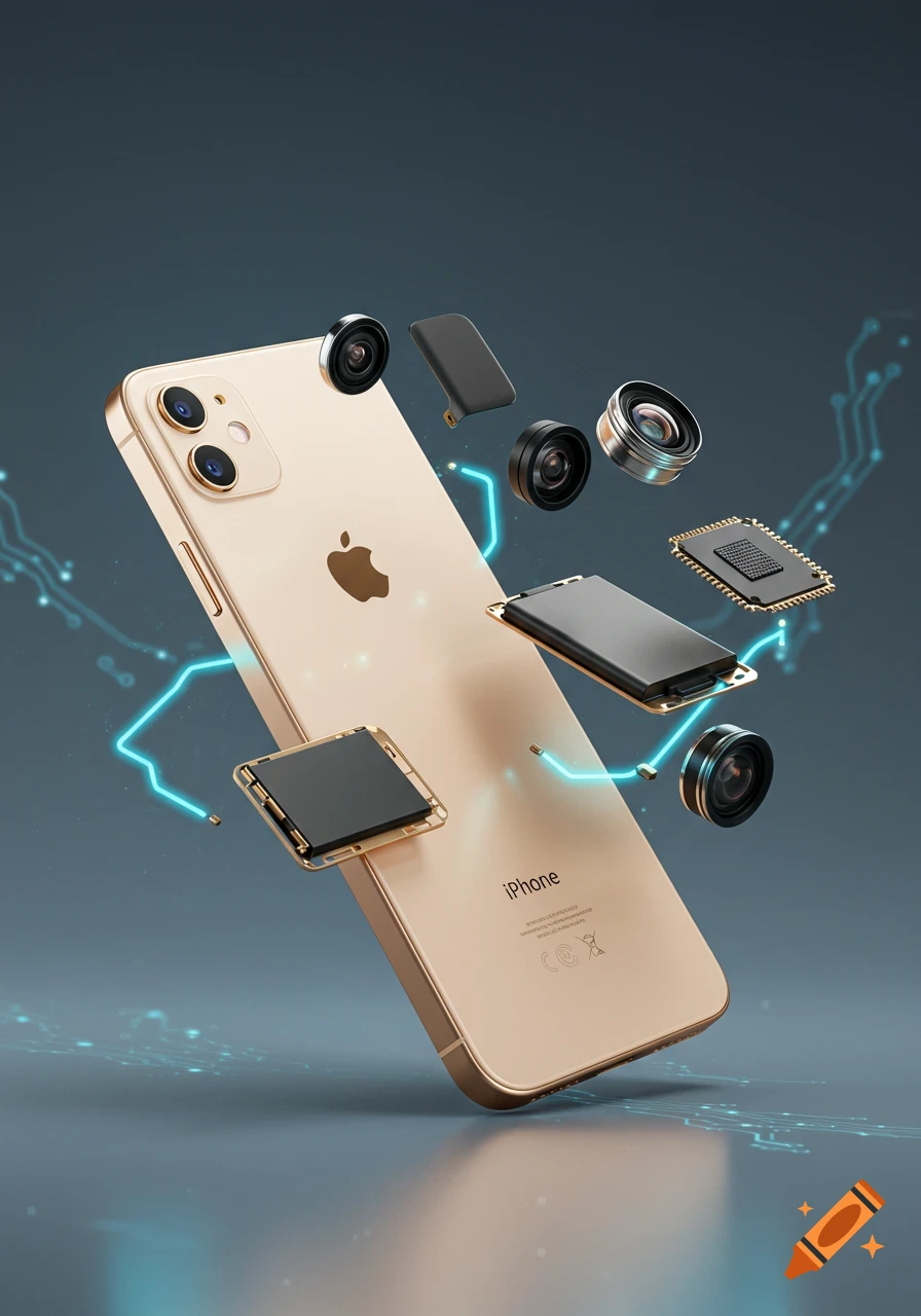 Close-up of a modern Android smartphone with a punch-hole camera ...