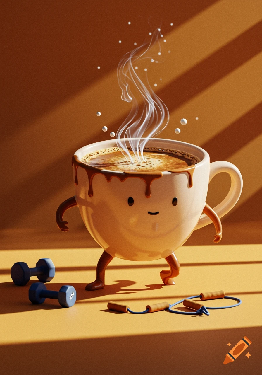 A coffee mug hits cricket stumps, spilling coffee and dislodging bails ...