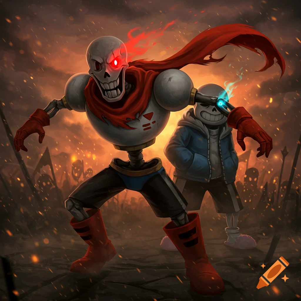 Sans from Undertale, with exaggerated red lips and long nails, eating ...