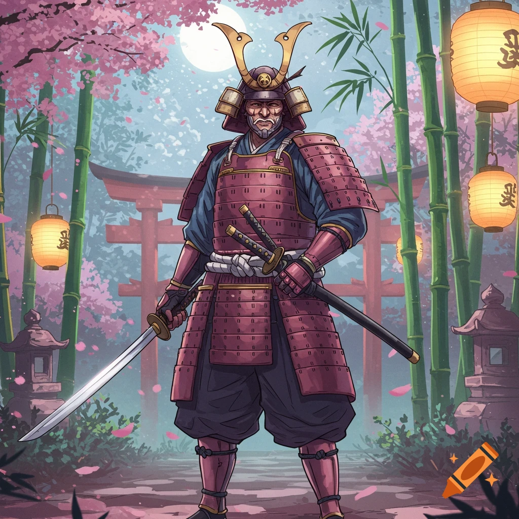 Samurai+abstract+art created on Craiyon