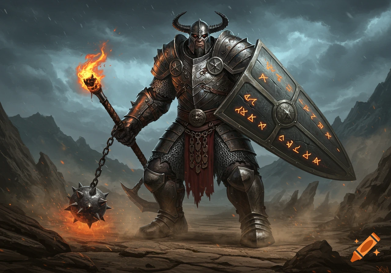 A white-bearded dwarf prospector and a donkey carrying supplies trek ...