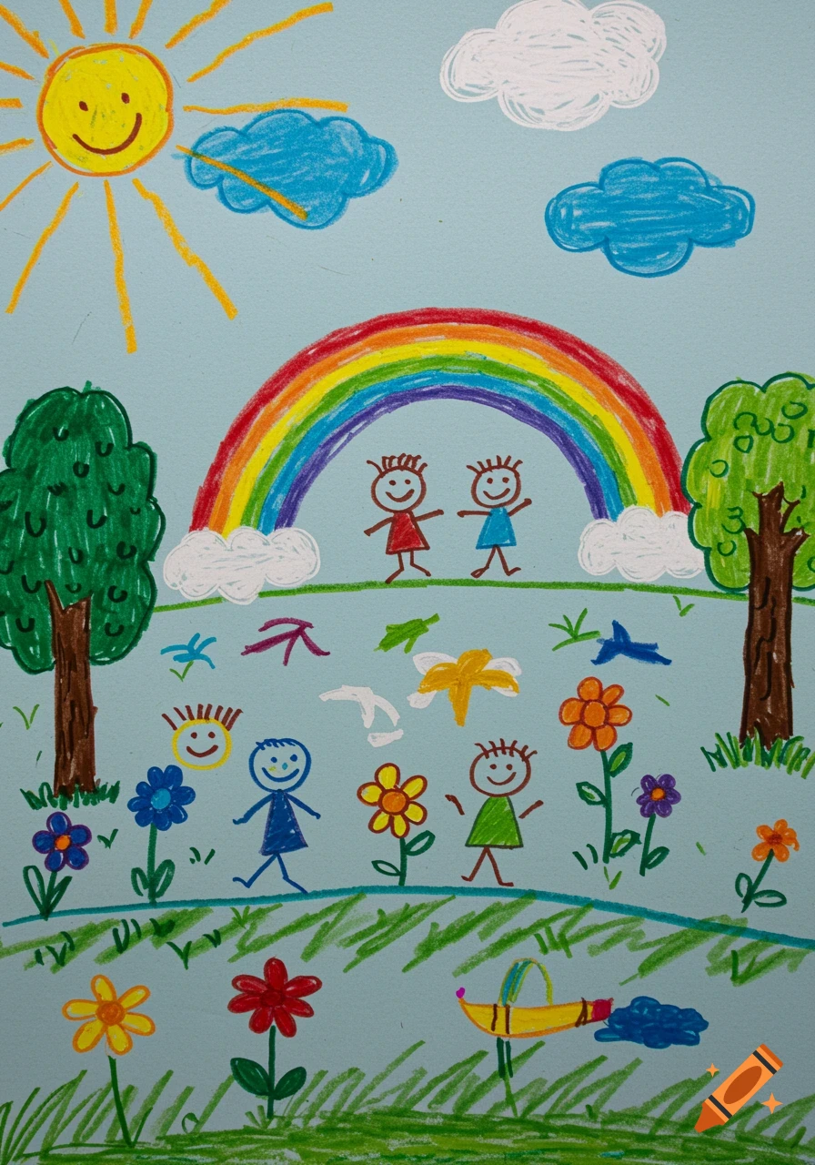 A vibrant illustration of a blue crayon with a golden star emitting a ...