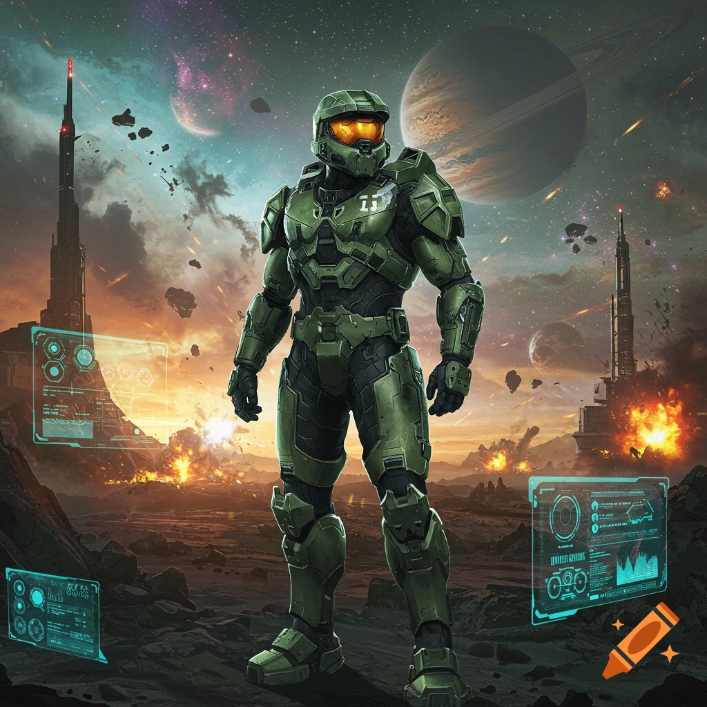 Pregnant Samus Aran Lego minifigure in power suit, floating above a ...