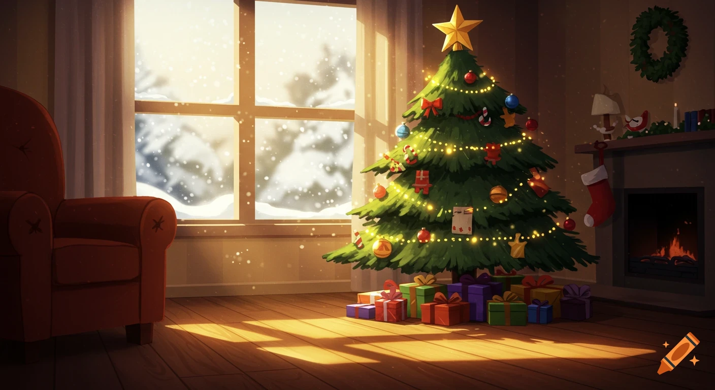 A cartoon monkey in heart underwear celebrates Christmas in a festive ...