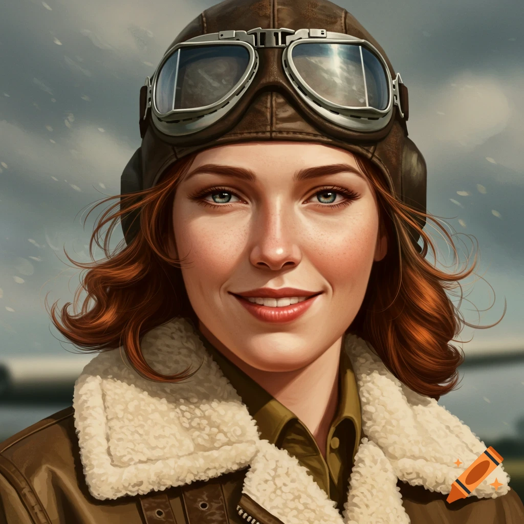 Surreal image of a skydiving woman in a bear costume on Craiyon