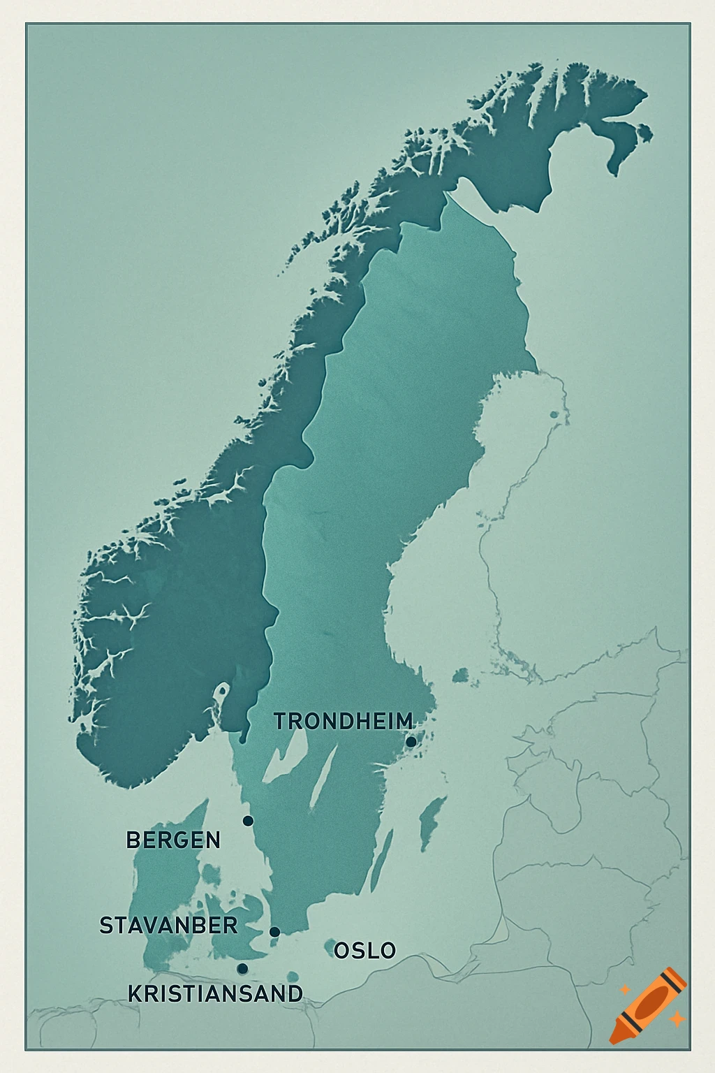 Stylized, colorful map of Germany divided into federal states, rendered ...