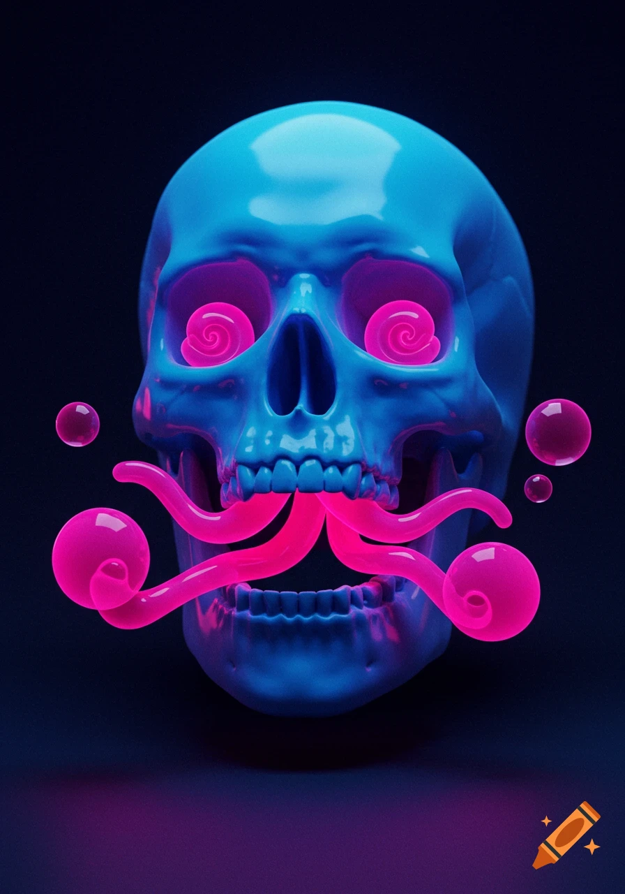 Downhill+skull created on Craiyon