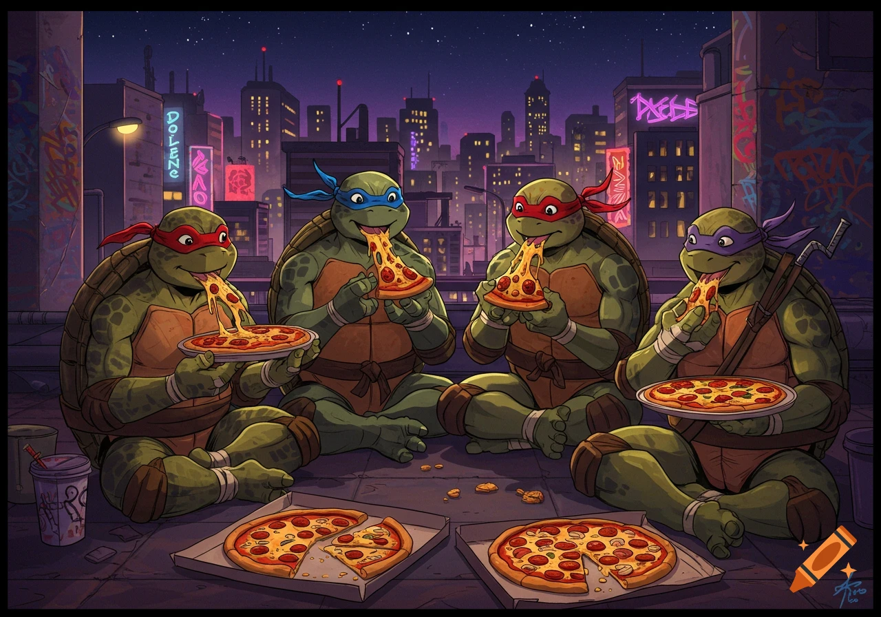 Teenage+mutant+ninja+turtles+swords created on Craiyon