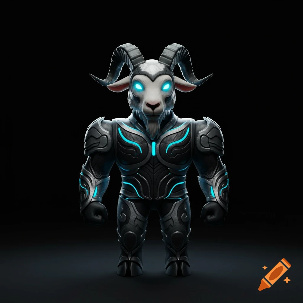 Warframe logo as a marble statue of a Greek god in orange-red light on ...