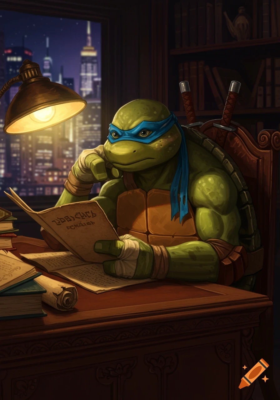 Smurfette plays chess with the Predator inside a luxurious, old ...