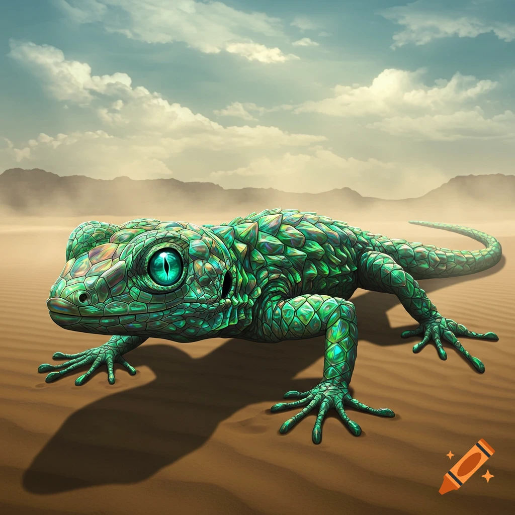 Blue Ninja Green Lizard created on Craiyon