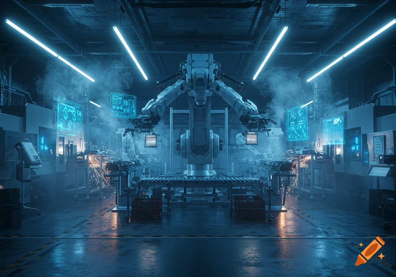 A clean, modern workshop features a grey wheel balancing machine on the ...