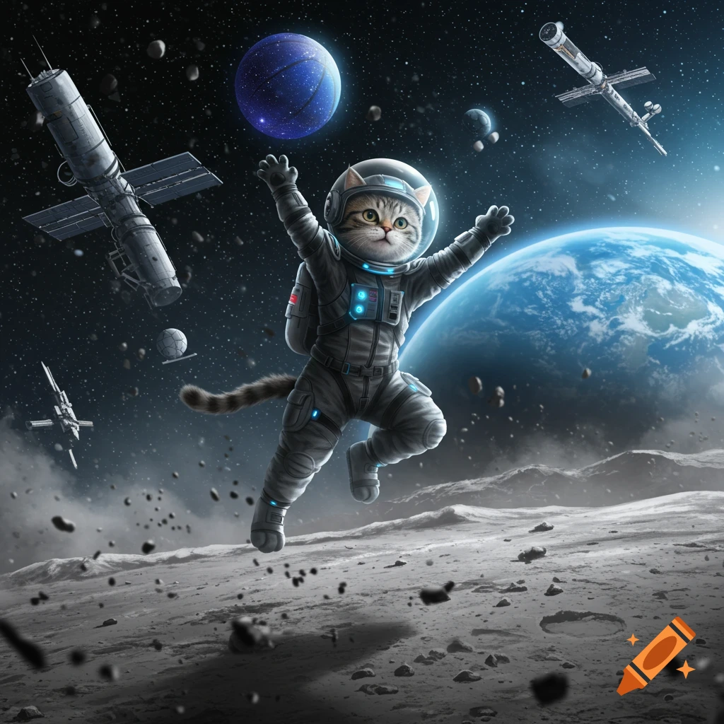 Bearded man in a futuristic astronaut suit with glowing circuits ...