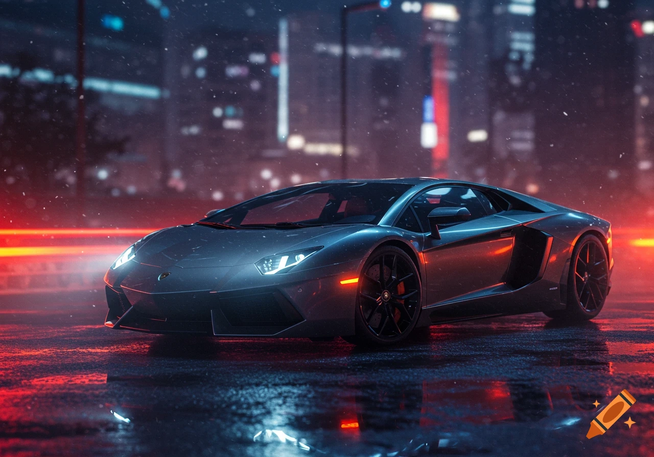 A black customized Lamborghini Aventador with Luz Noceda and Amity ...