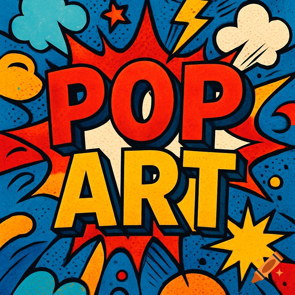 Pop art comic style image of a woman in red and blue running, with a ...