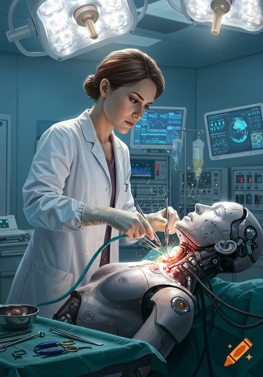 Veterinarian+cartoon created on Craiyon