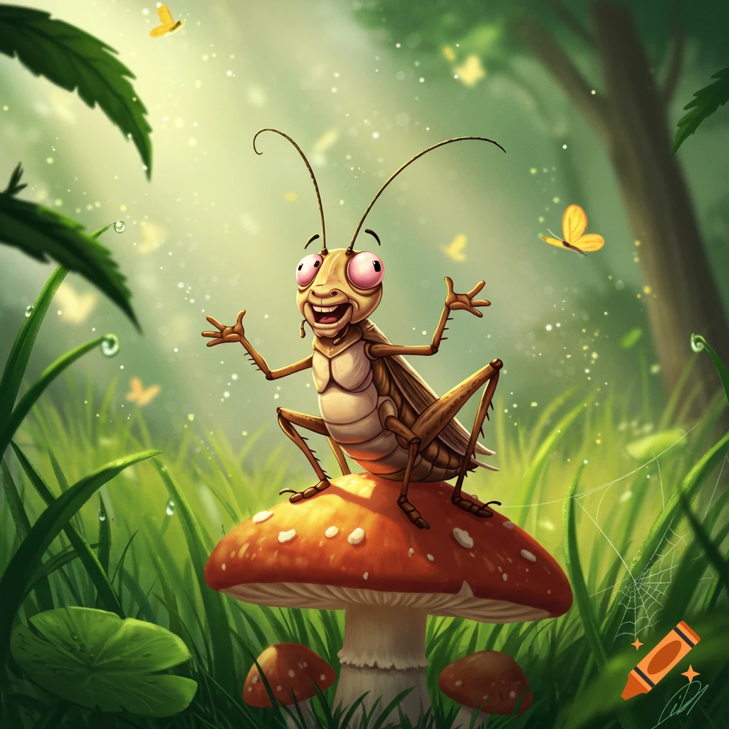 A cartoon ant dressed as a ninja, holding a shuriken, crouches on a ...