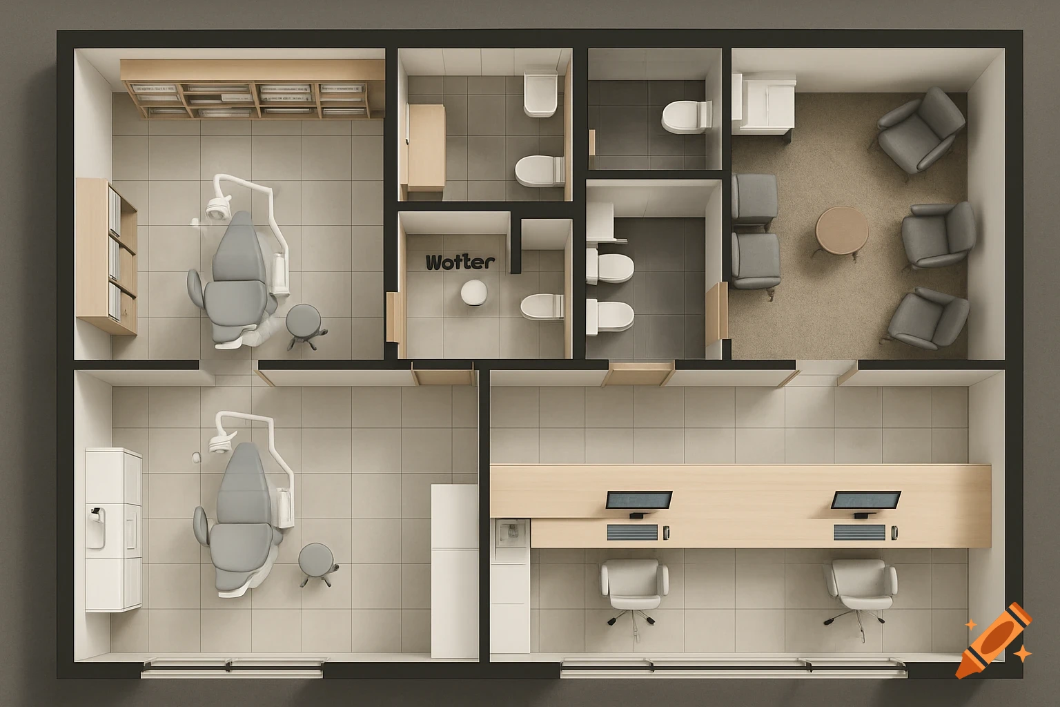House Plan created on Craiyon