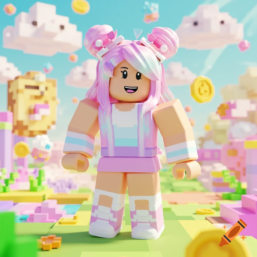 Egirl+roblox+avatar created on Craiyon