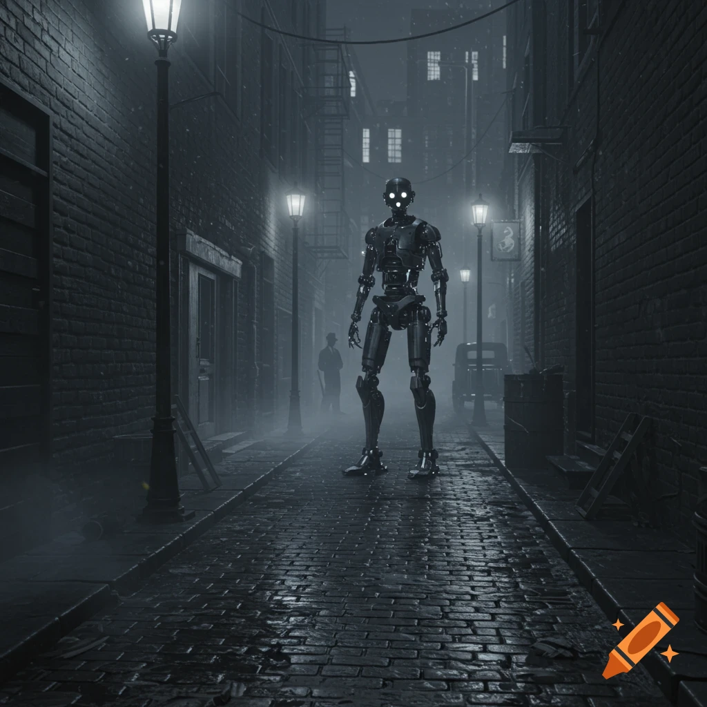 A gaunt zombie with glowing red eyes and tattered clothes walks down a ...