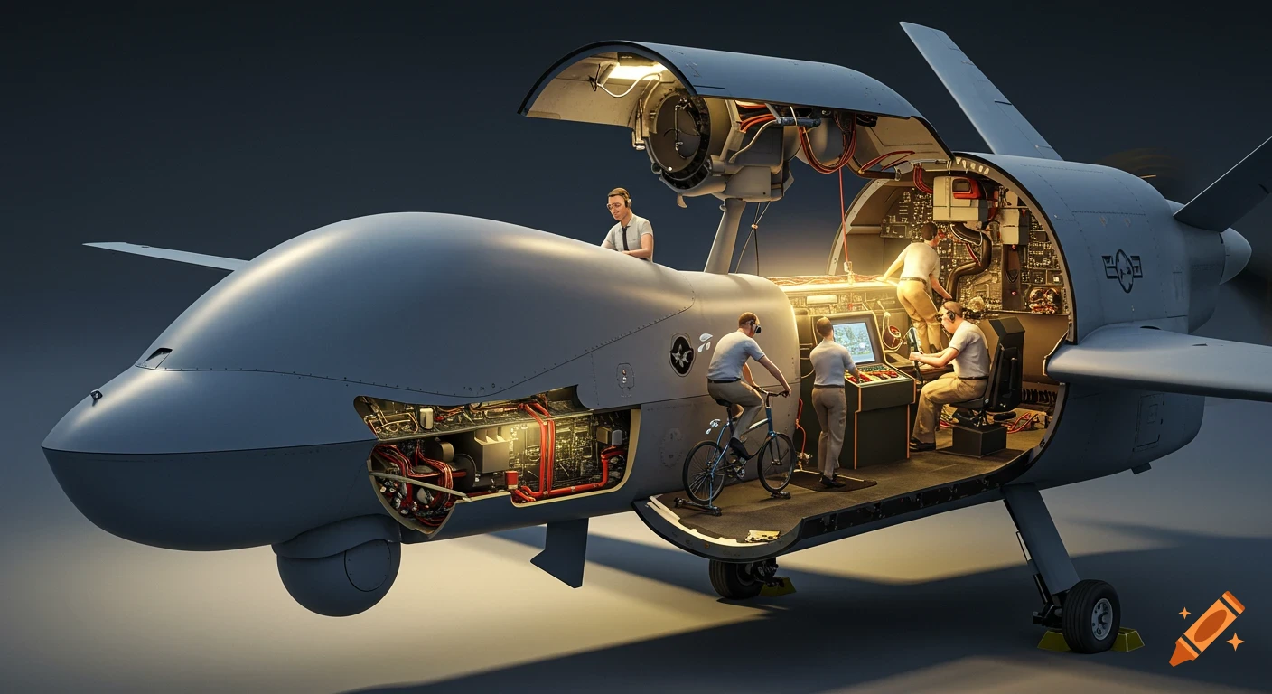 Overhead diagram of an aircraft with fuselage, buttock, and water ...