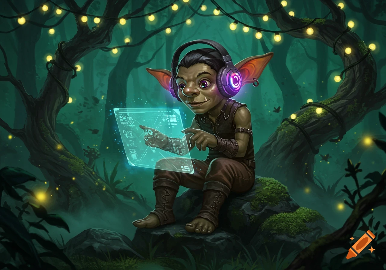 Gnome+rogue+trickster created on Craiyon