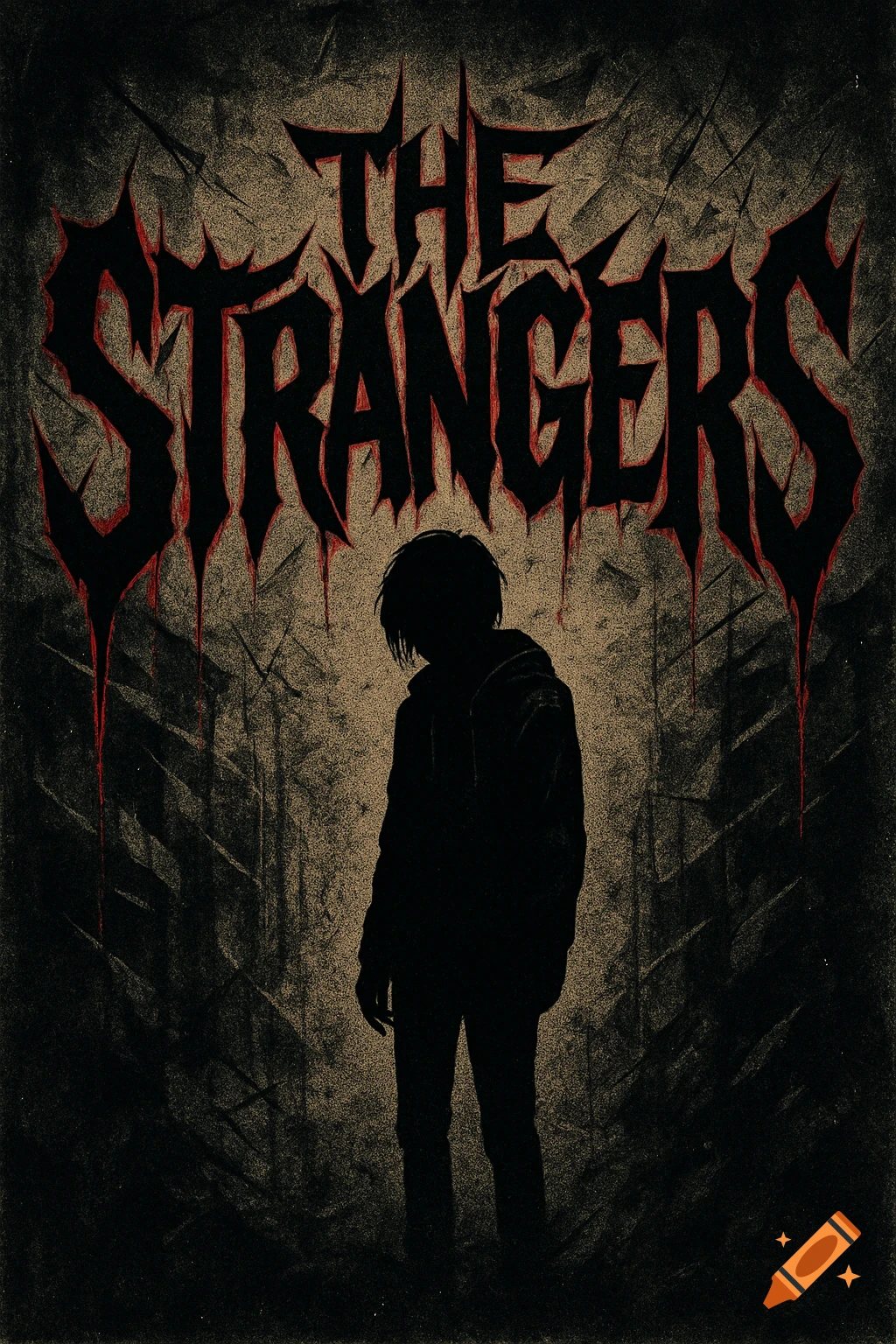 An emo edgy band logo featuring a silhouette of a person under the ...