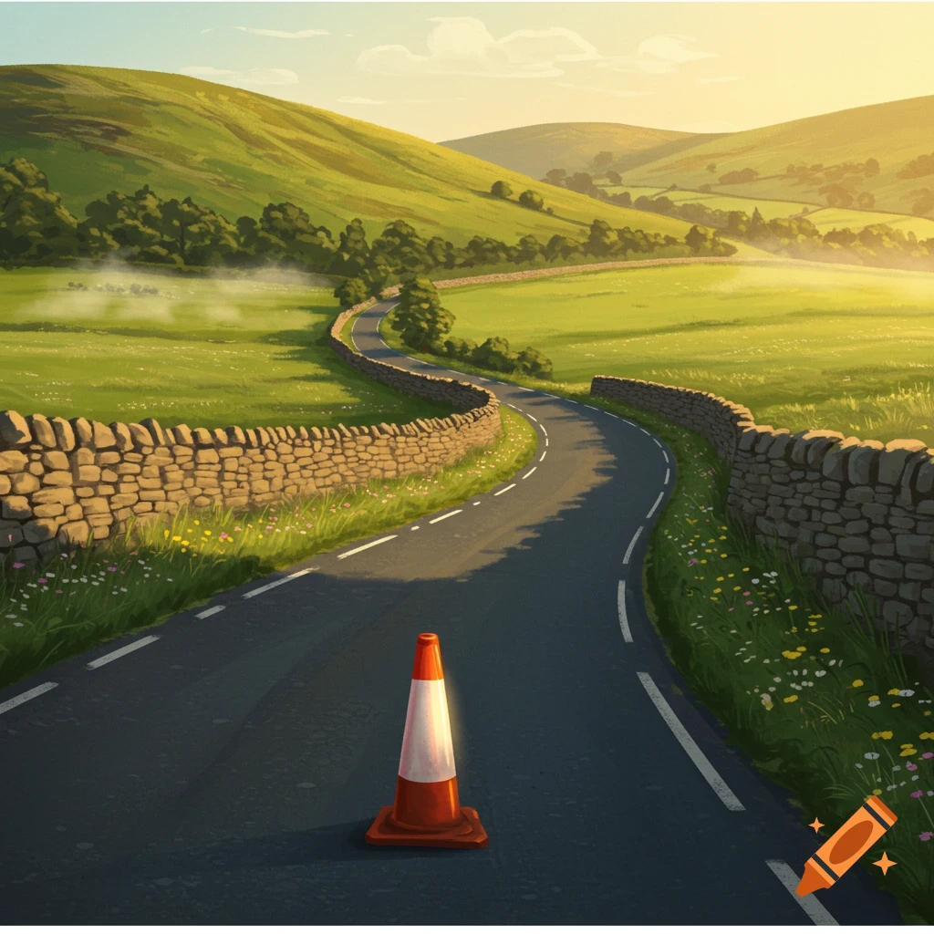 Picture+of+vision+with+road created on Craiyon