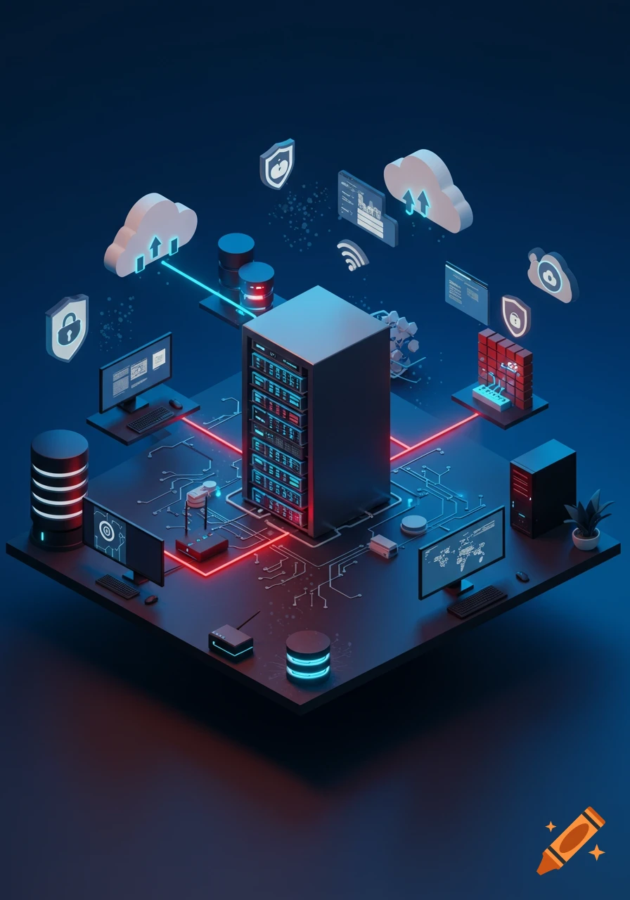 Close-up of an internet cable connector with intense lightning, against ...