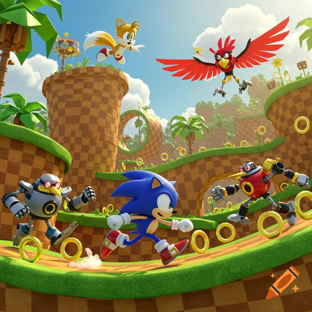 Sonic+battles+hd created on Craiyon