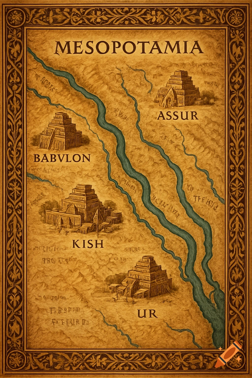 A stylized vintage map showing Texas as a landlocked state, surrounded ...