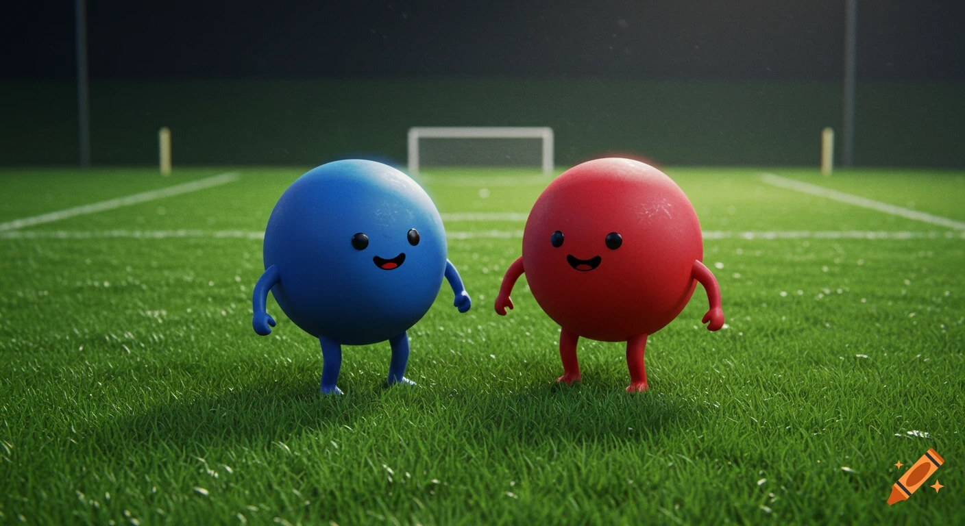 Cartoon US flag character smiling next to a surprised red and blue ...