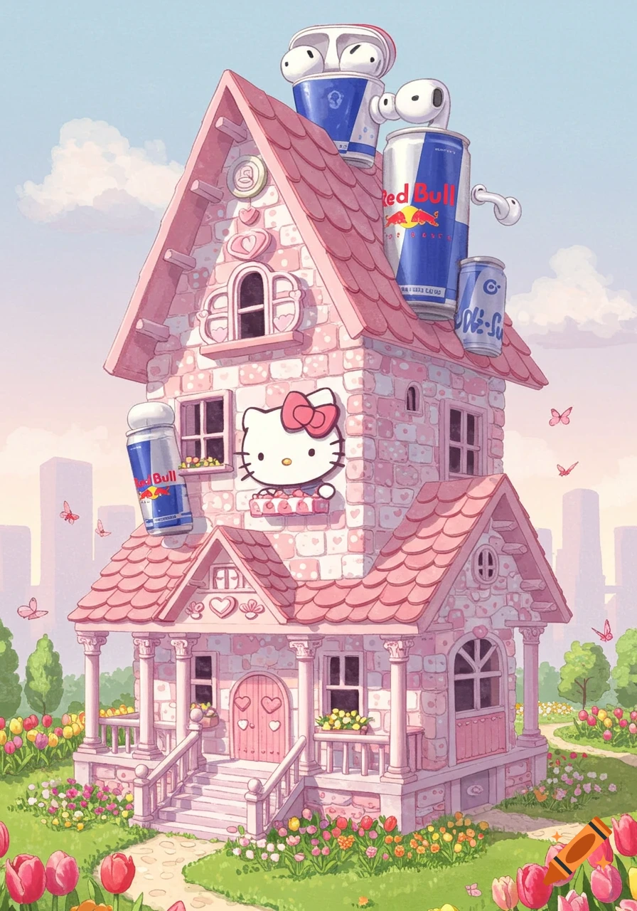 Fundo+hello+kitty+png created on Craiyon