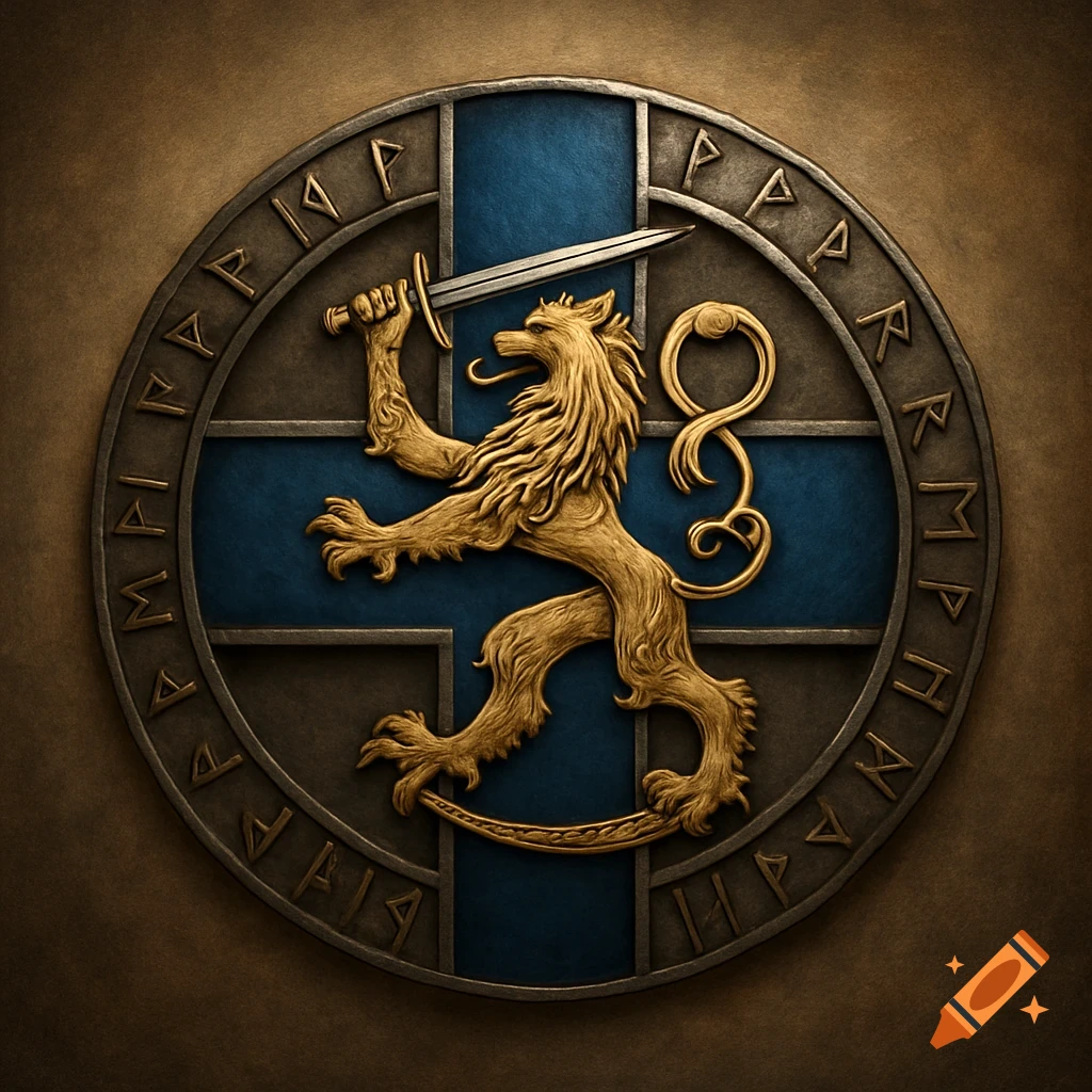 Medieval coat of arms with three armored knights holding Bavarian ...