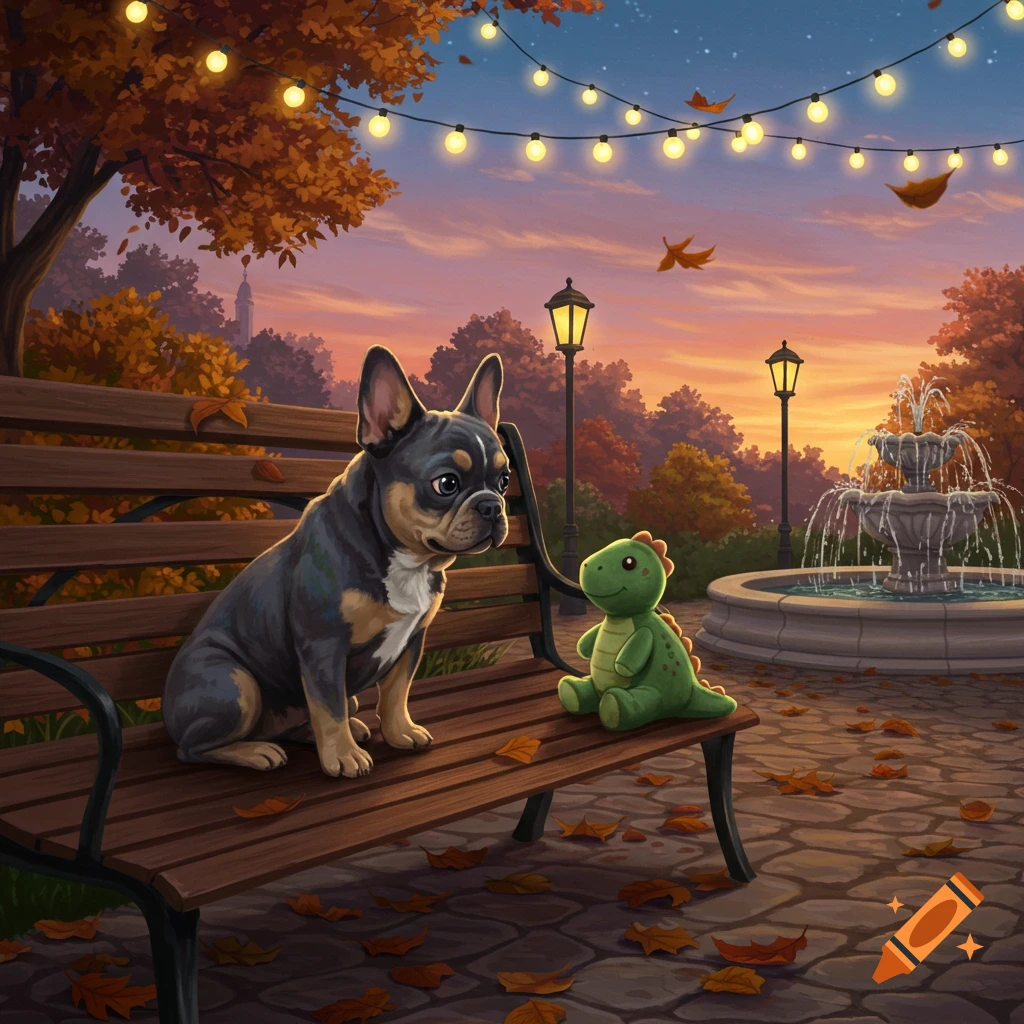 Cartoon pets and wild animals look scared as fireworks explode over a ...