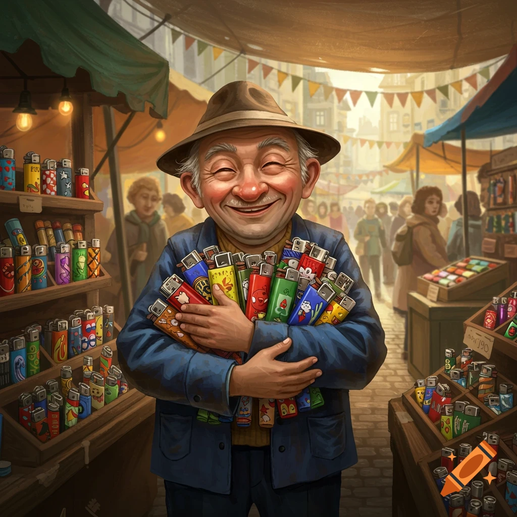 A gray-haired man with a large, angry, contorted face stands on a ...