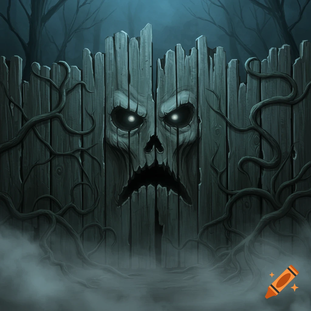 A tall, skeletal wendigo with deer antlers stands in a dark, moonlit ...