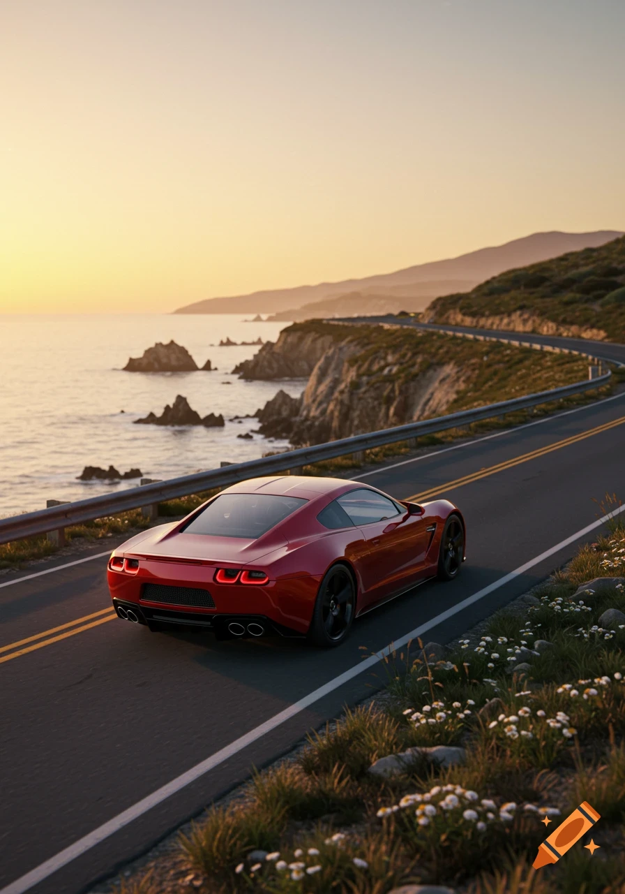 A blue classic Mazda RX-7, a first-generation model, is parked on a ...