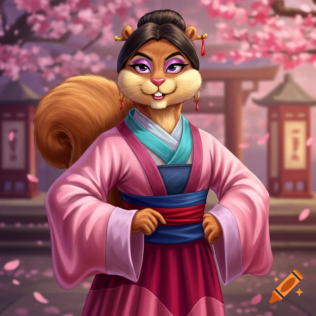 A cartoon orange cat, Blaze the Cat, dressed as Princess Daisy in a ...