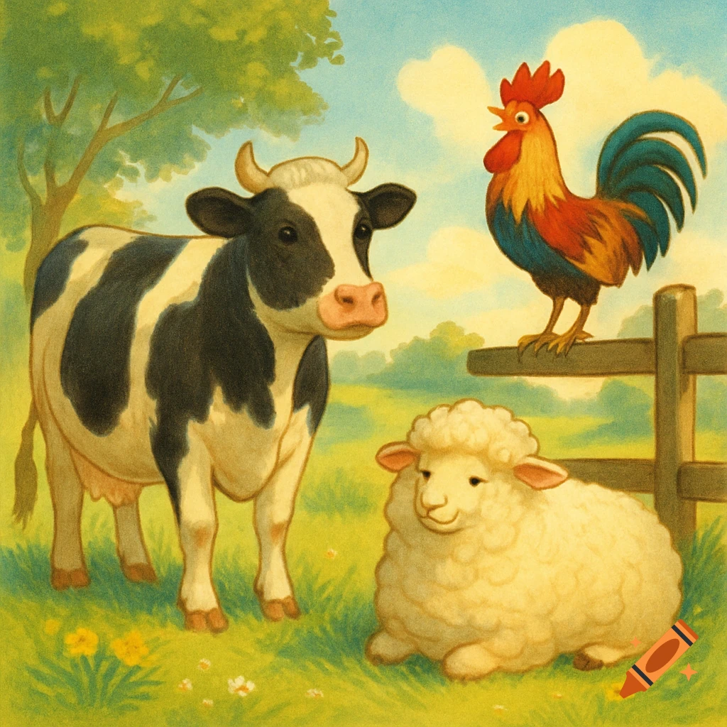 A cute Holstein calf wearing a blue and yellow sweater plays with a ...