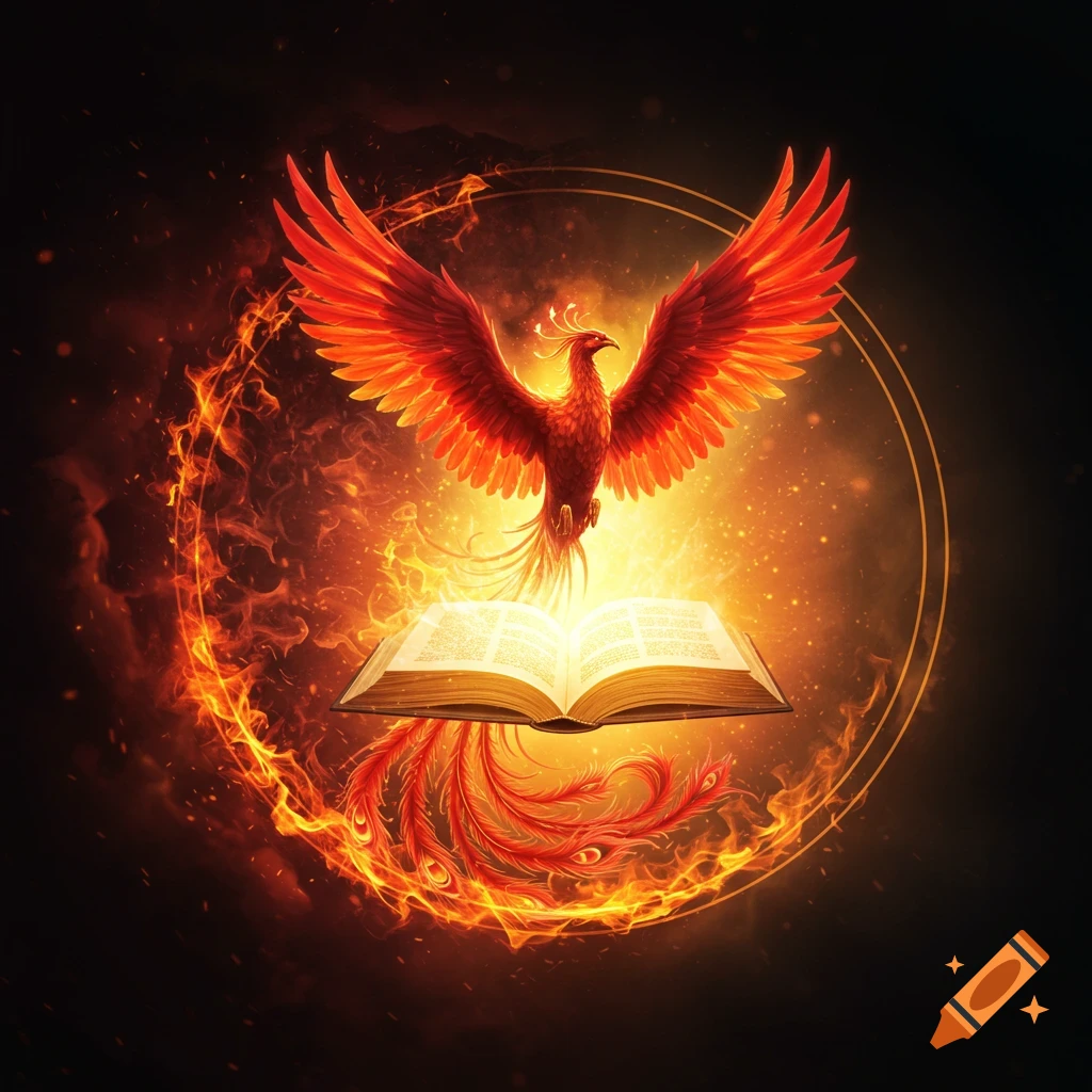 A radiant white dove with outstretched wings ascends from vivid orange ...